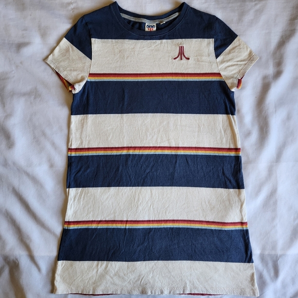 Junk Food Clothing | Dresses | Atari Retro Gaming Striped Long Tshirt ...